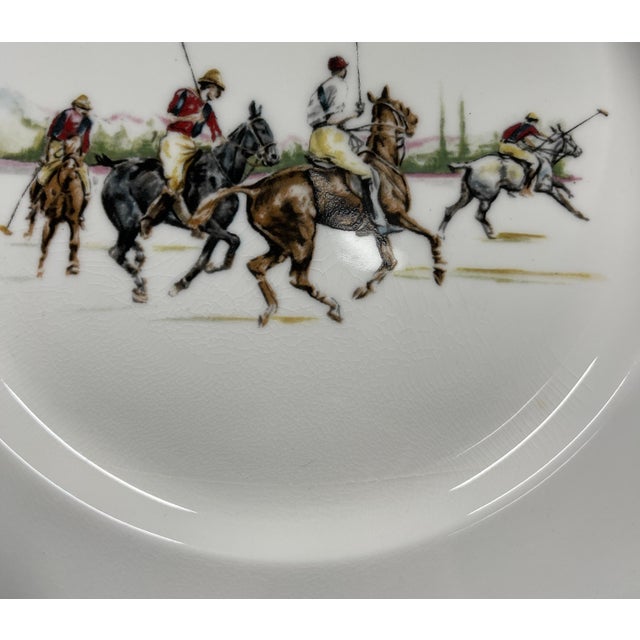 Vintage Ralph Lauren "Polo Scene" Bone China Dessert Plates- Set of 8 ...