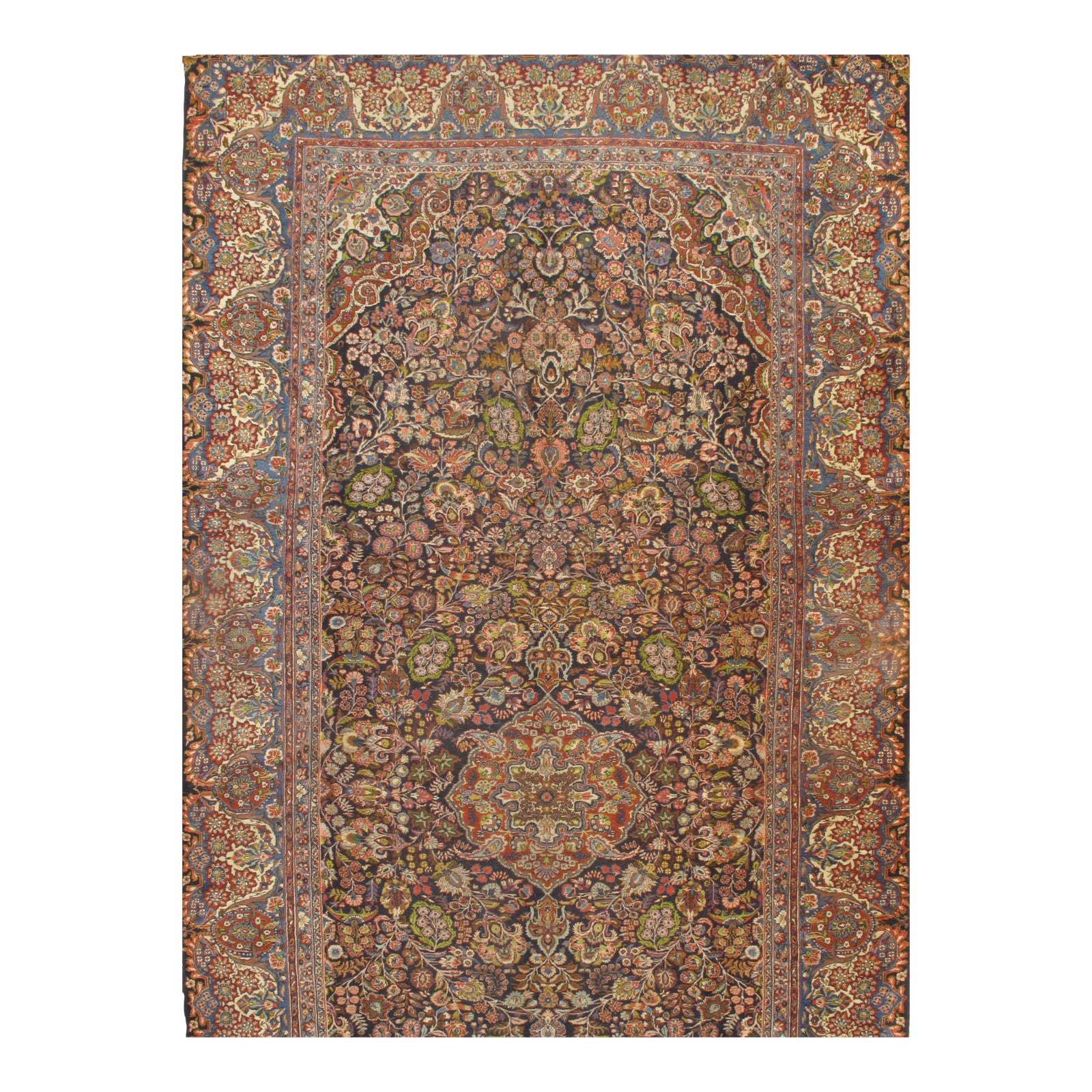 Pasargad NY Antique Persian Qazvin Wool Rug - 10′1″ × 21′6" | Chairish