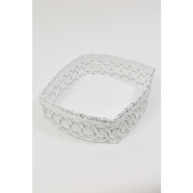 White Ceramic 'Chain' Link Platter Or Tray | Chairish