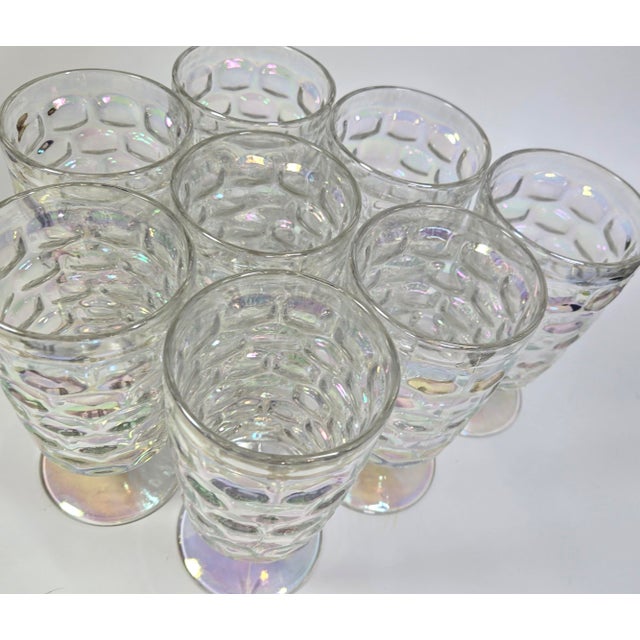 Iridescent Rainbow Goblets- Set of Eight | Chairish