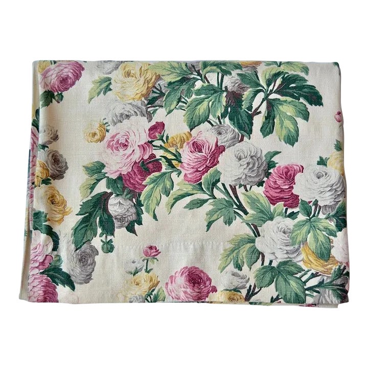 1950 Floral Cotton Curtain Panel "Saison Happily Married Fabrics ...