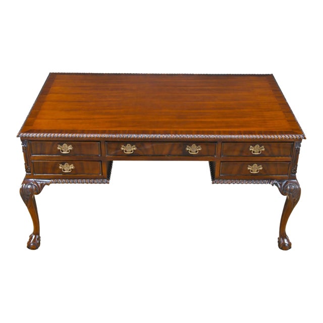 Mahogany Chippendale Writing Desk | Chairish