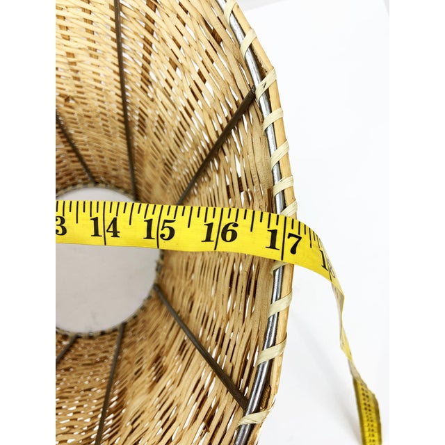 Vintage Wicker Natural Rattan Lamp Shade | Chairish