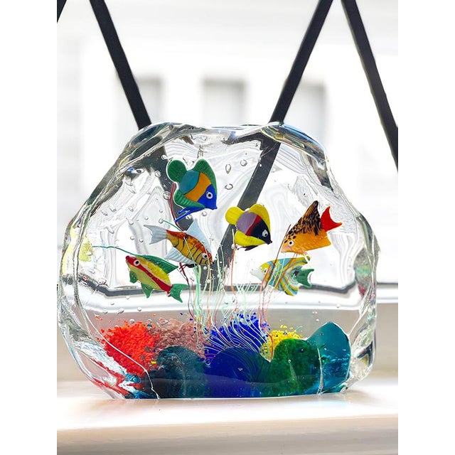 Late 20th Century Hand-Blown Glass Fish Aquarium Attributed to Murano ...