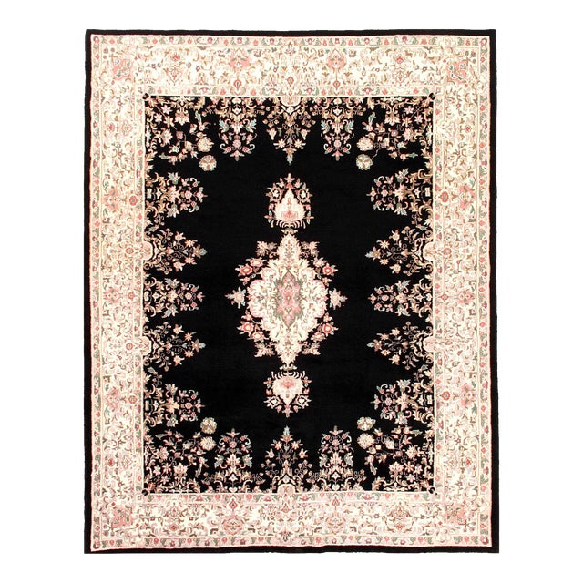 2010s Fine Hand Knotted Persian Kerman Design | Chairish