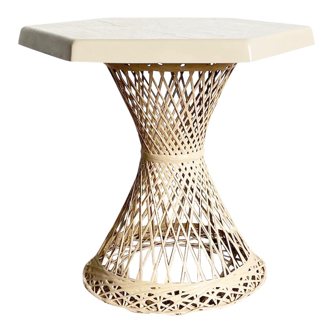Mid Century Modern Russell Woodard Spun Fiberglass Side Table | Chairish