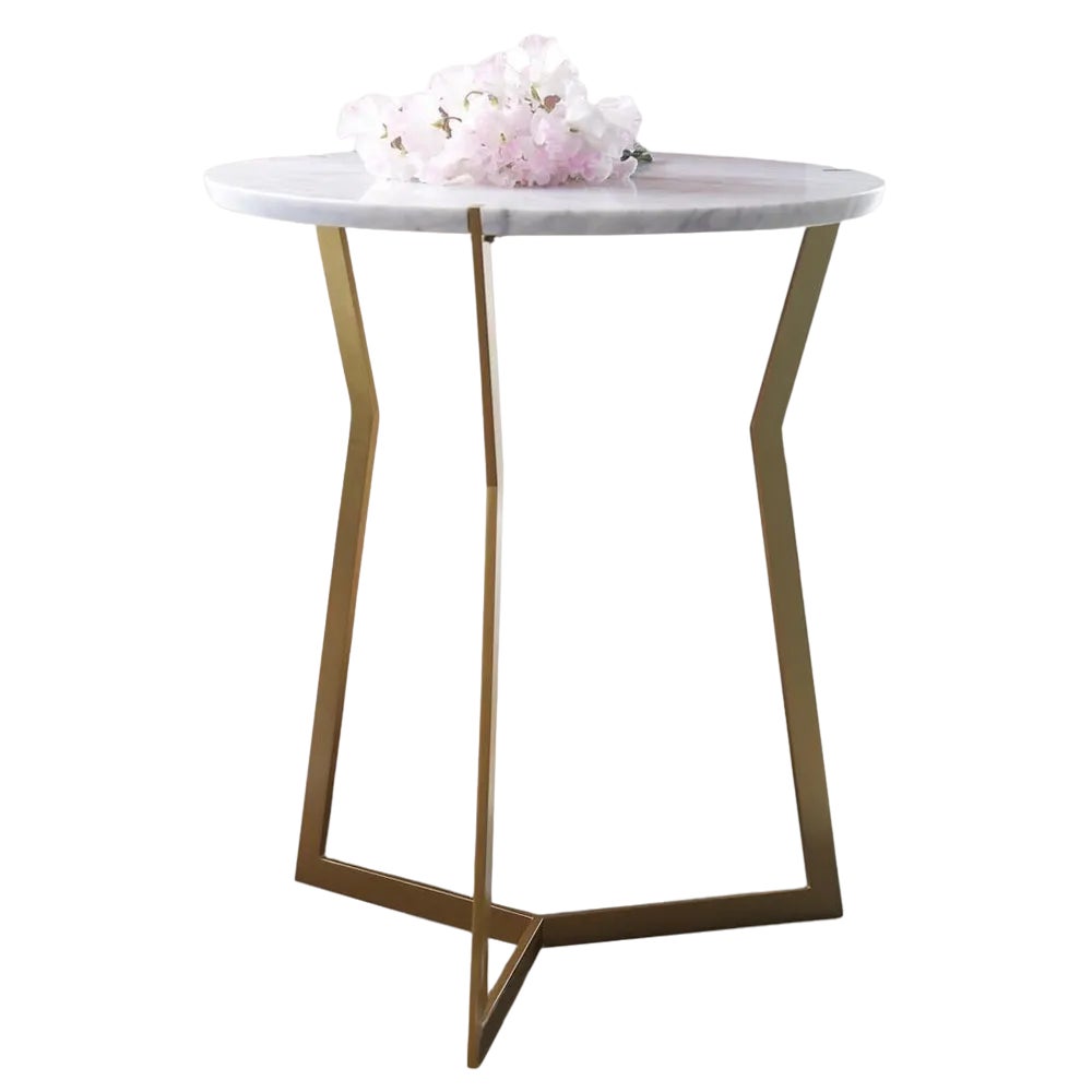 Mini Carrara Marble Star Side Table by Olivier Gagnère | Chairish