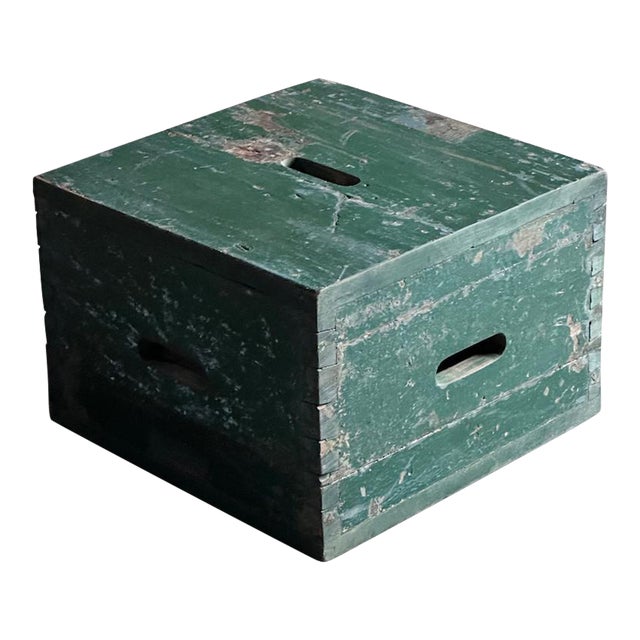 Le Corbusier Lc14 Tabouret Cabanon Cube Stool 1967 (Green Sa2) | Chairish