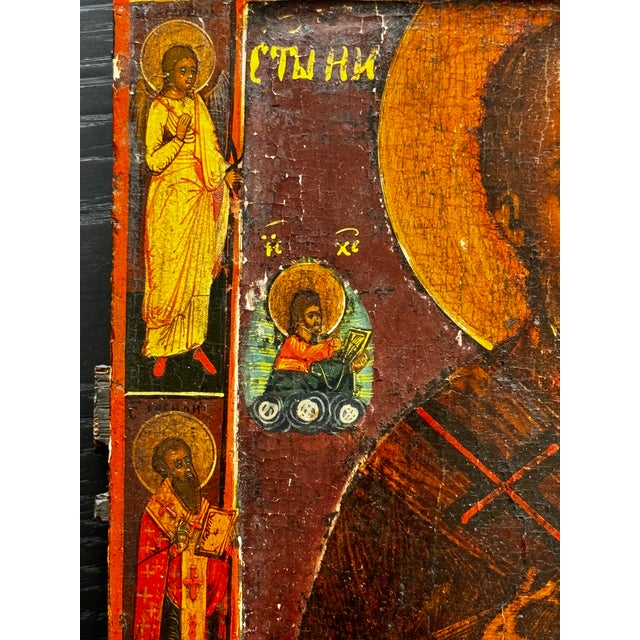 19th Century Russian Icon Depicting Nicholas | Chairish