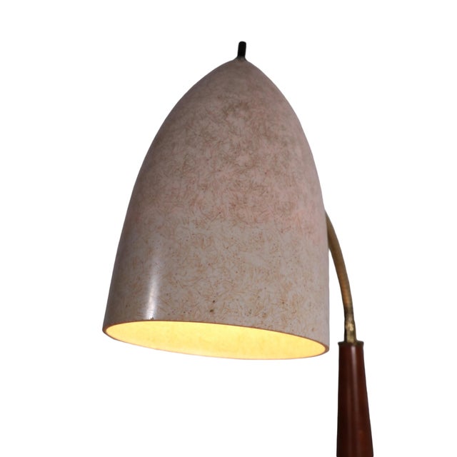 Plastic Wood and Metal Mid Century Gooseneck Bullet Shade Desk Lamp ...