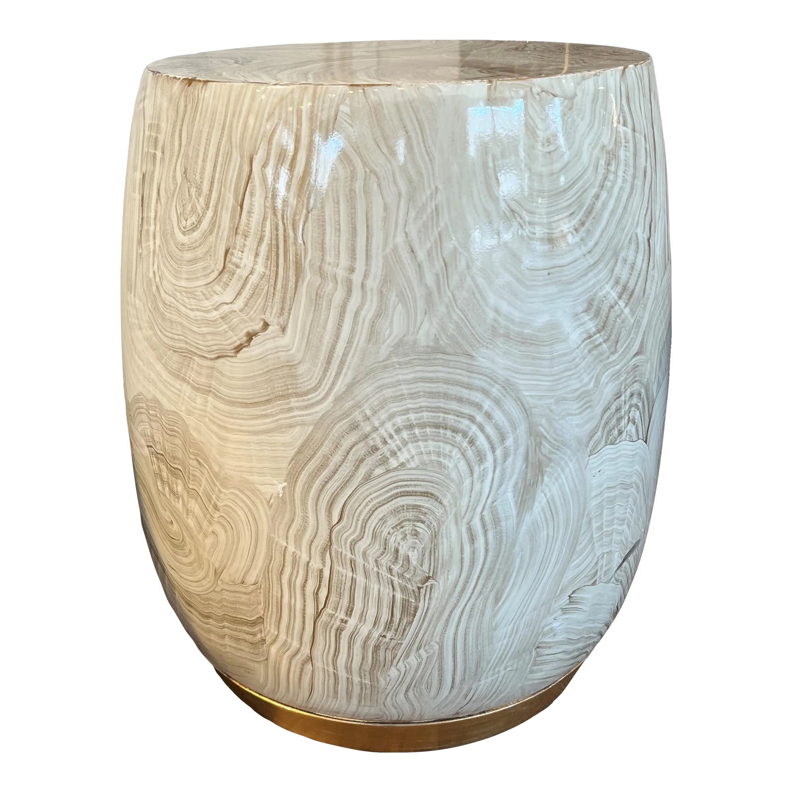 Baker Bauble Drum Side Table | Chairish