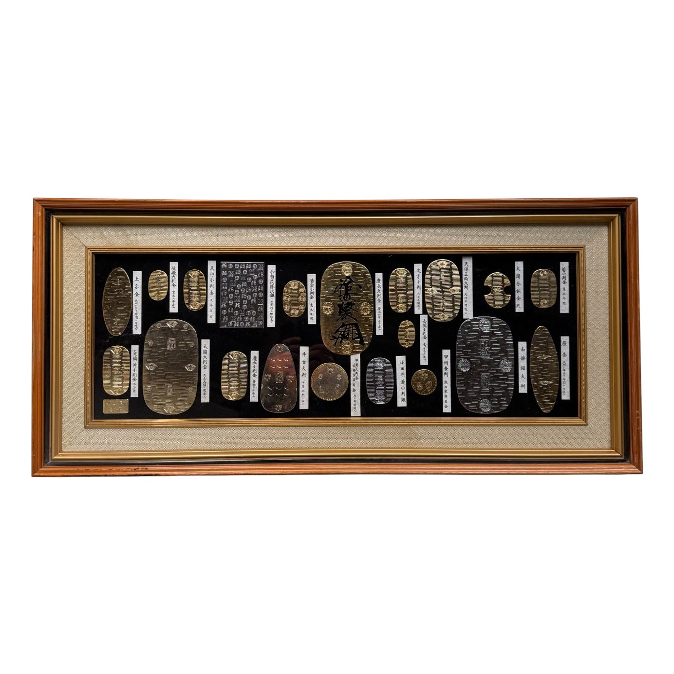 Wall Decoration with Edo Coin Replicas, 1970s | Chairish