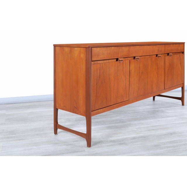 1960s Mid Century Modern Teak Credenza by Nathan Furniture | Chairish