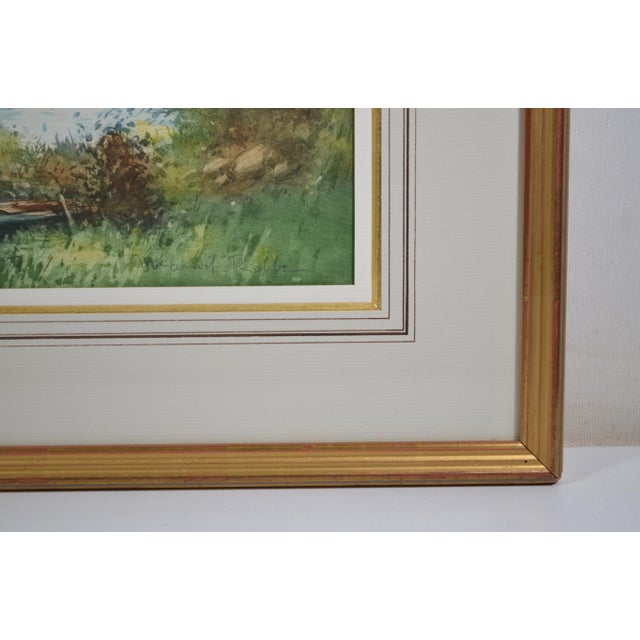 Manuel Robbe (1872-1936) "River Landscape" Aquatint, Color Print ...