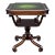 Antique Mahogany Scroll Foot Center Table With Tooled Green Leather Top ...
