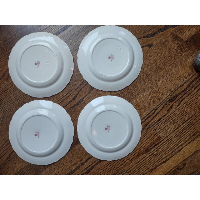 Early 20th Century Royal Cauldon Plates- Set of 4 | Chairish