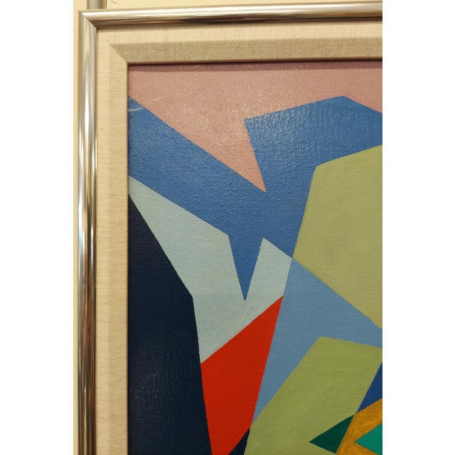 1960s Florida Artist Joseph O. Brun Large Oil Painting " Gardon of Eden ...