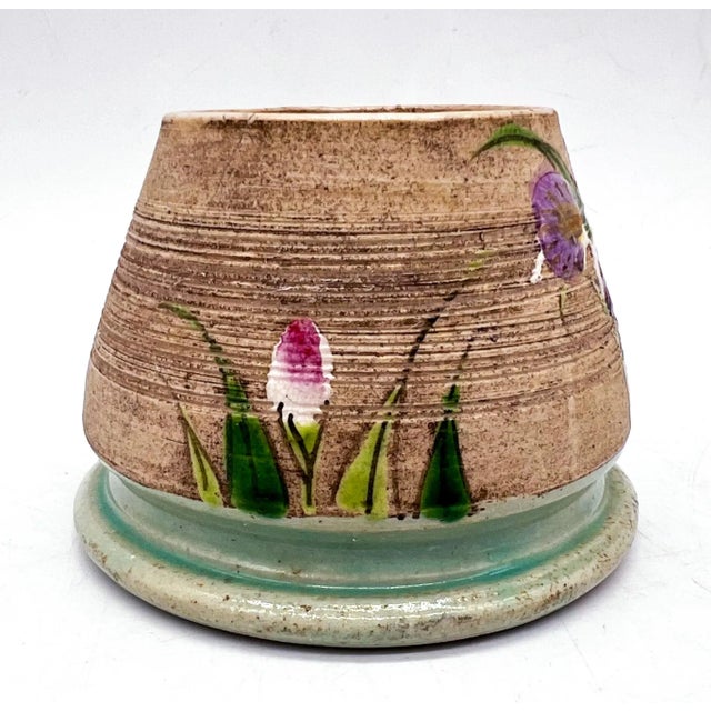 Vintage Pottery Floral Botanical Match Striker/ Holder | Chairish