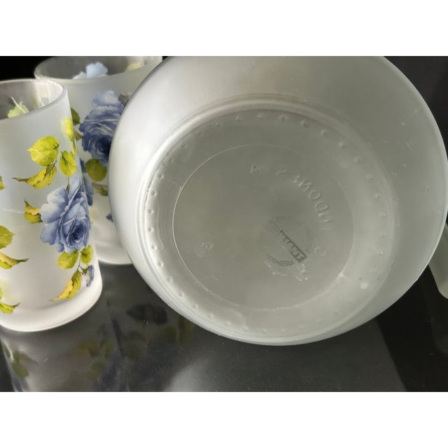 Vintage Mid-Century Modern Drink Service Set Water Pitcher and Glasses ...