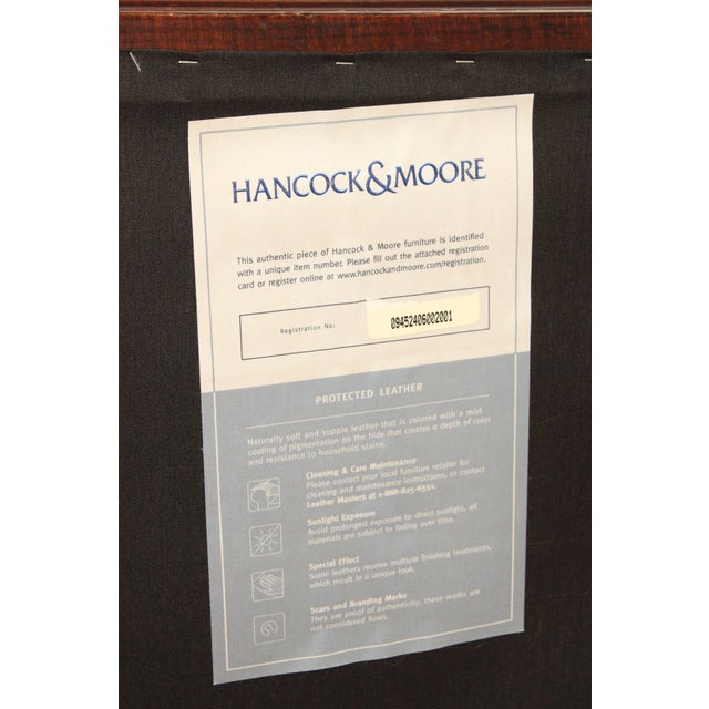 Early 21st Century Hancock And Moore Tufted Brown Leather Ottoman Chairish