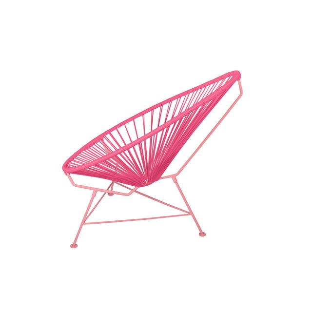 Pink on Coral Acapulco Chair | Chairish