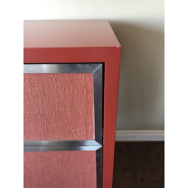 Custom Modern Red Credenza | Chairish