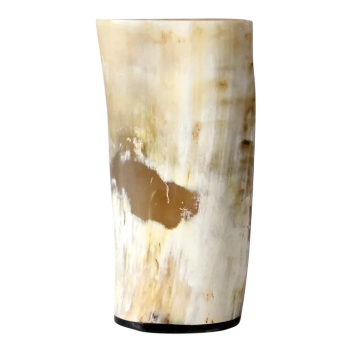 Vintage Cow Horn Vase | Chairish