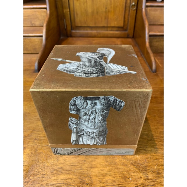 Neoclassical Style Handmade Faux Marble Cube With Italian Armor ...