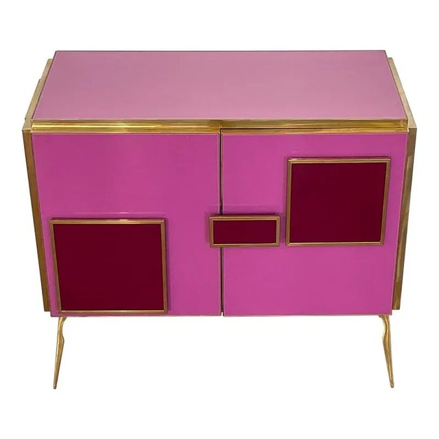 Pink LED Sideboard, 1980s | Chairish