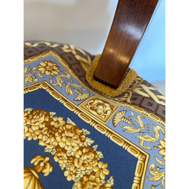 Empire Style Dining Chairs With Versace Upholstery- Set of 8 | Chairish