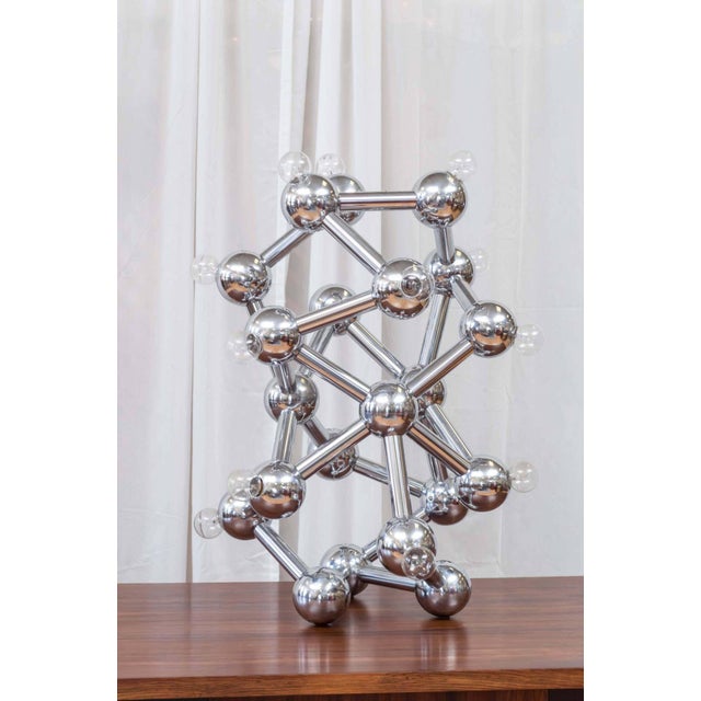 Spectacular Chrome Eighteen-Light Molecule Lamp by Torino | Chairish