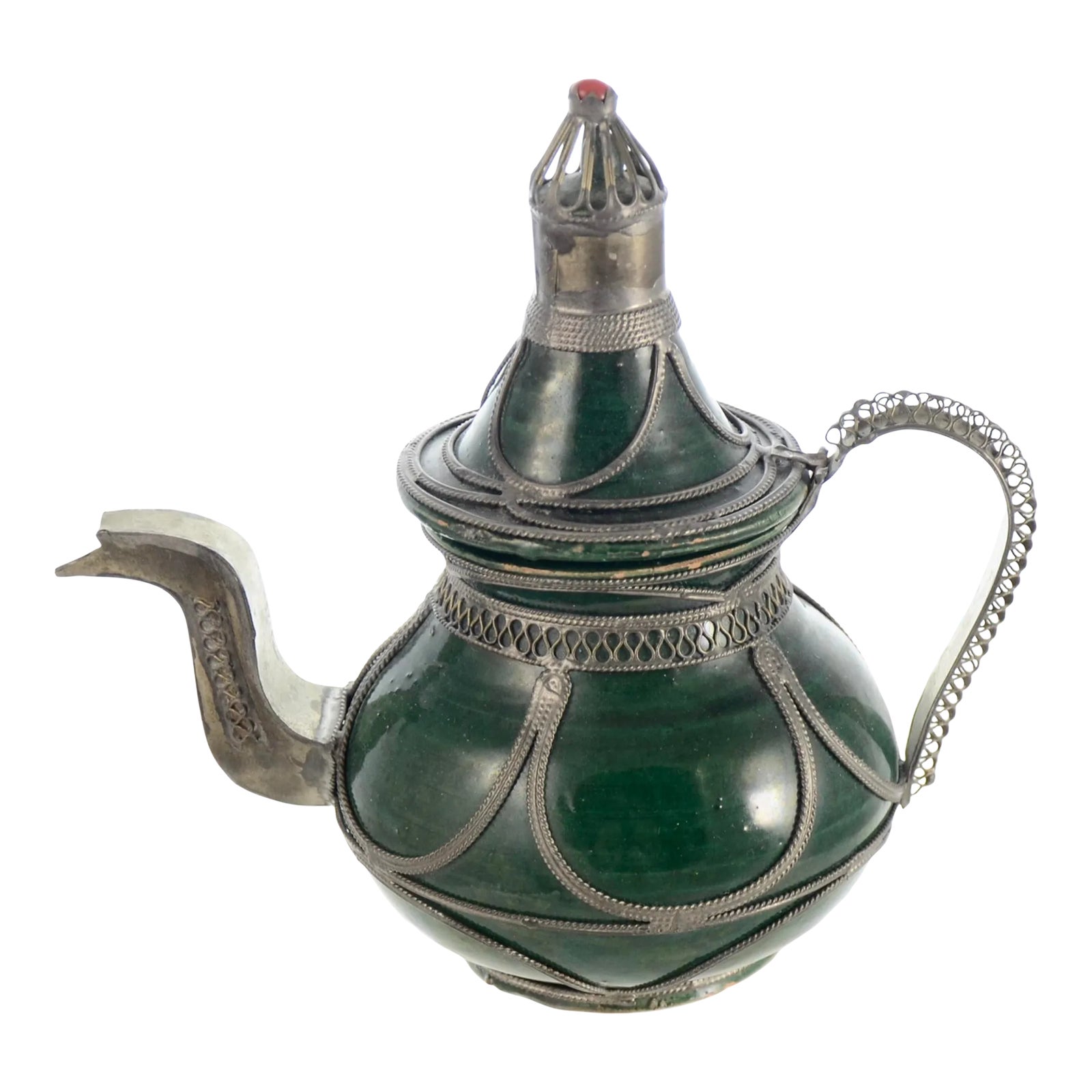 Emerald Green Moroccan Tea Pot | Chairish