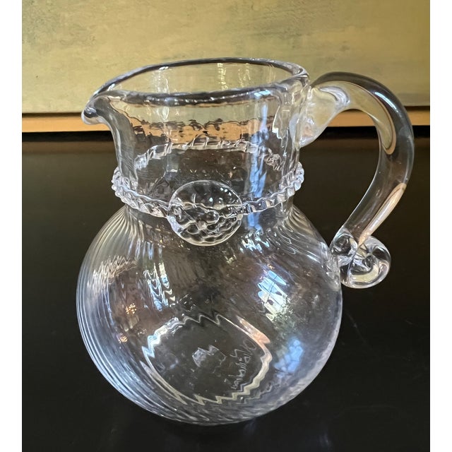 Juliska Hand Blown Glass Mini Pitcher in Original Box | Chairish