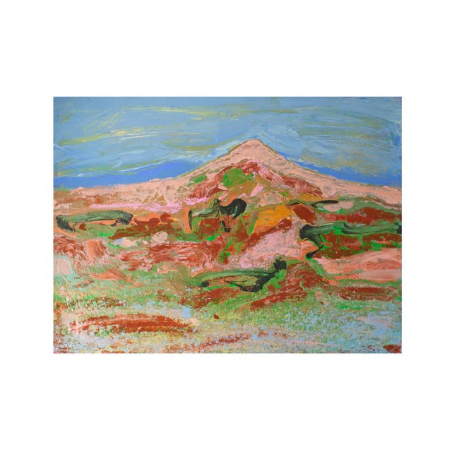 1980s Abstract Acrylic Landscape by Harry Hilson | Chairish