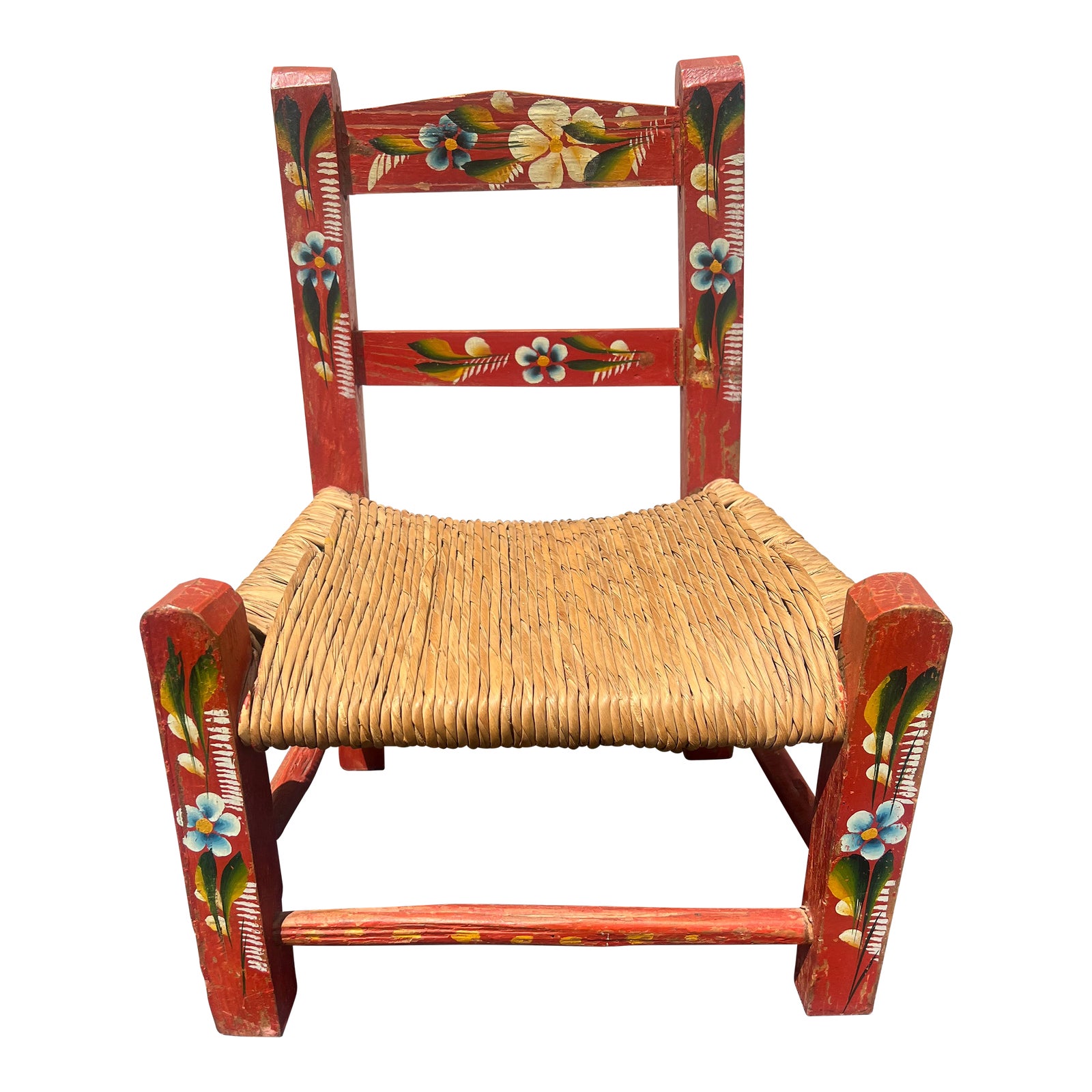 Vintage Mexican Folk Art Children’s Chair | Chairish