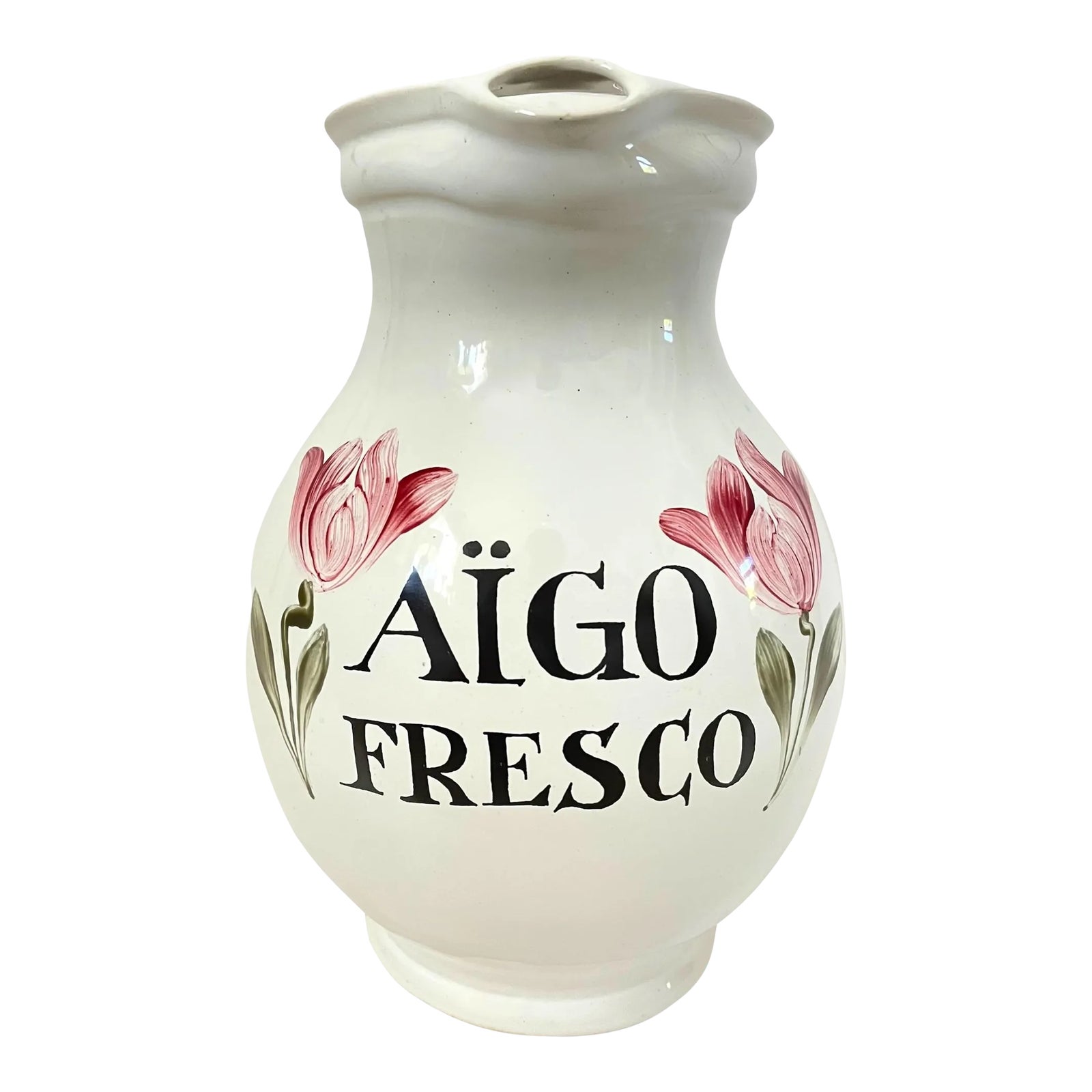 Faience De Biot Ceramic Aïgo Fresco Pitcher | Chairish