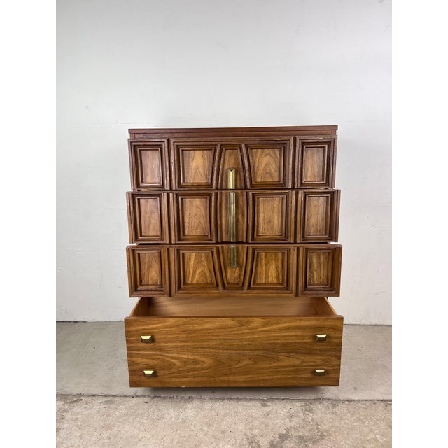 Mid Century Spanish Revival Gentleman's Chest by Bassett | Chairish