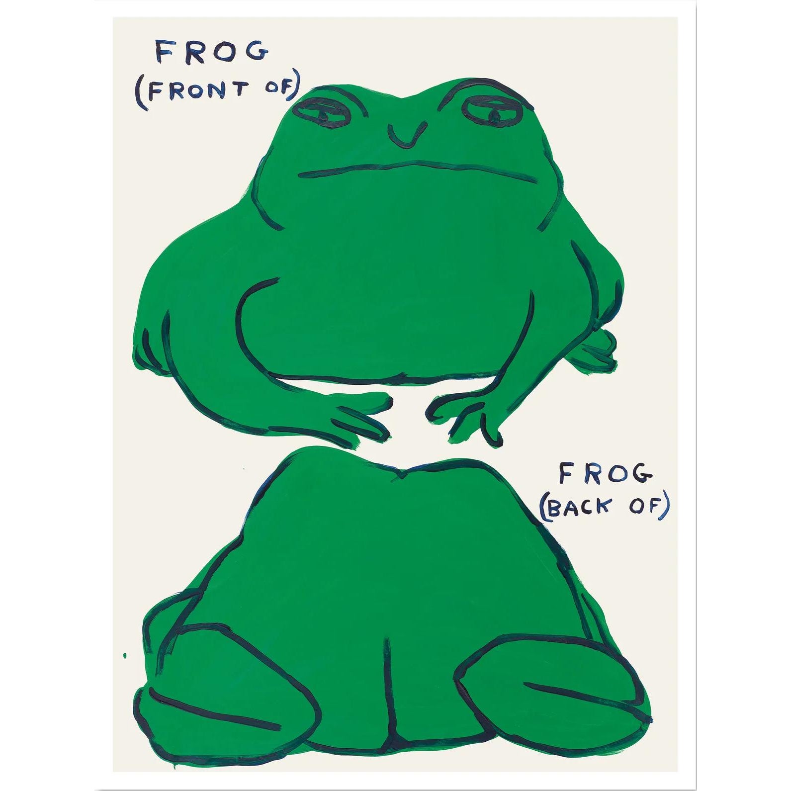 David Shrigley 'Frog (Front Of), Frog (Back Of)' Print | Chairish