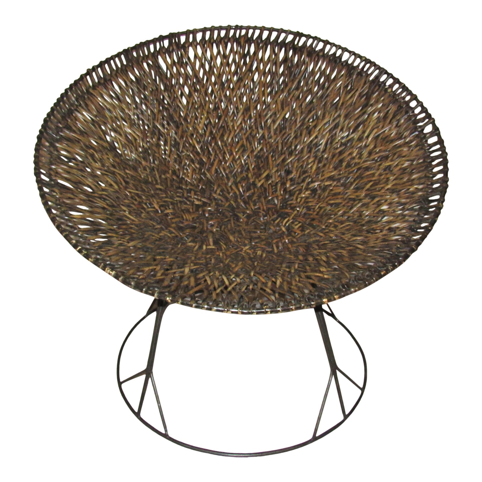 Round Wicker Chair | Chairish