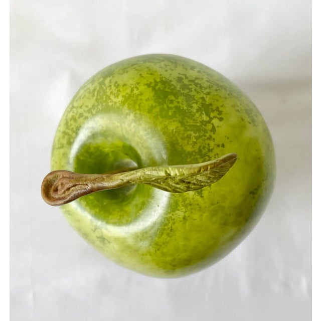 Contemporary Randi Grantham Bronze Granny Apple Sculpture on Marble ...