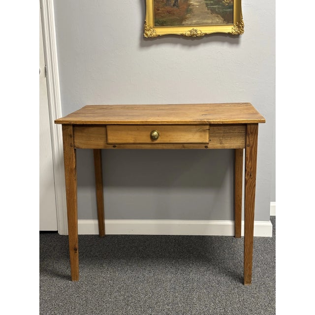 Antique Irish Pine Writing Table | Chairish