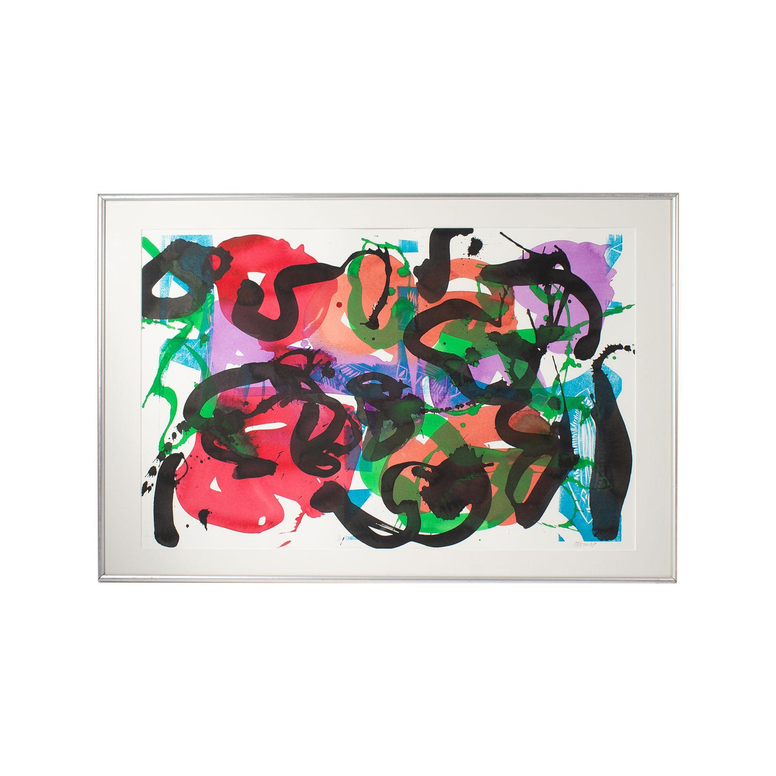 2008 Abstract Monoprint by Ed Funk | Chairish