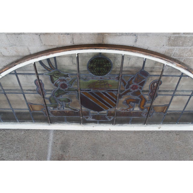 Set of 2 Antique Manchester English Stained Glass Palladian Windows ...