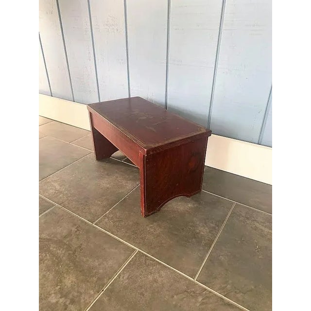 Late 20th Century Vintage Hand Painted Step Stool | Chairish