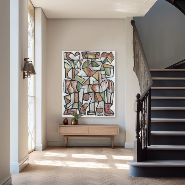 Anima - Large Contemporary Abstract Geometric Painting Original Artwork ...