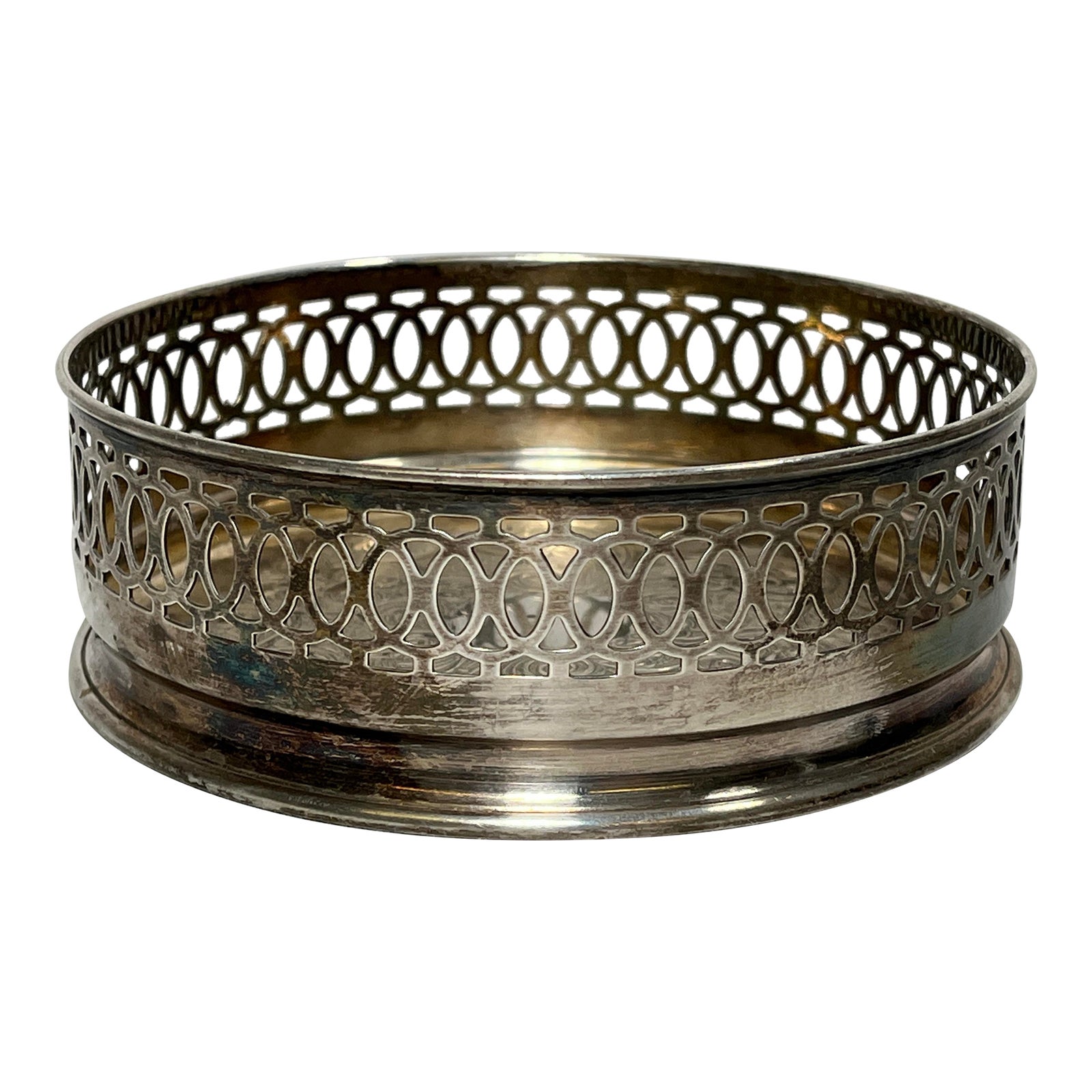 Vintage Arthur Price Silver Plate Wine Coaster With Classic Intertwined ...