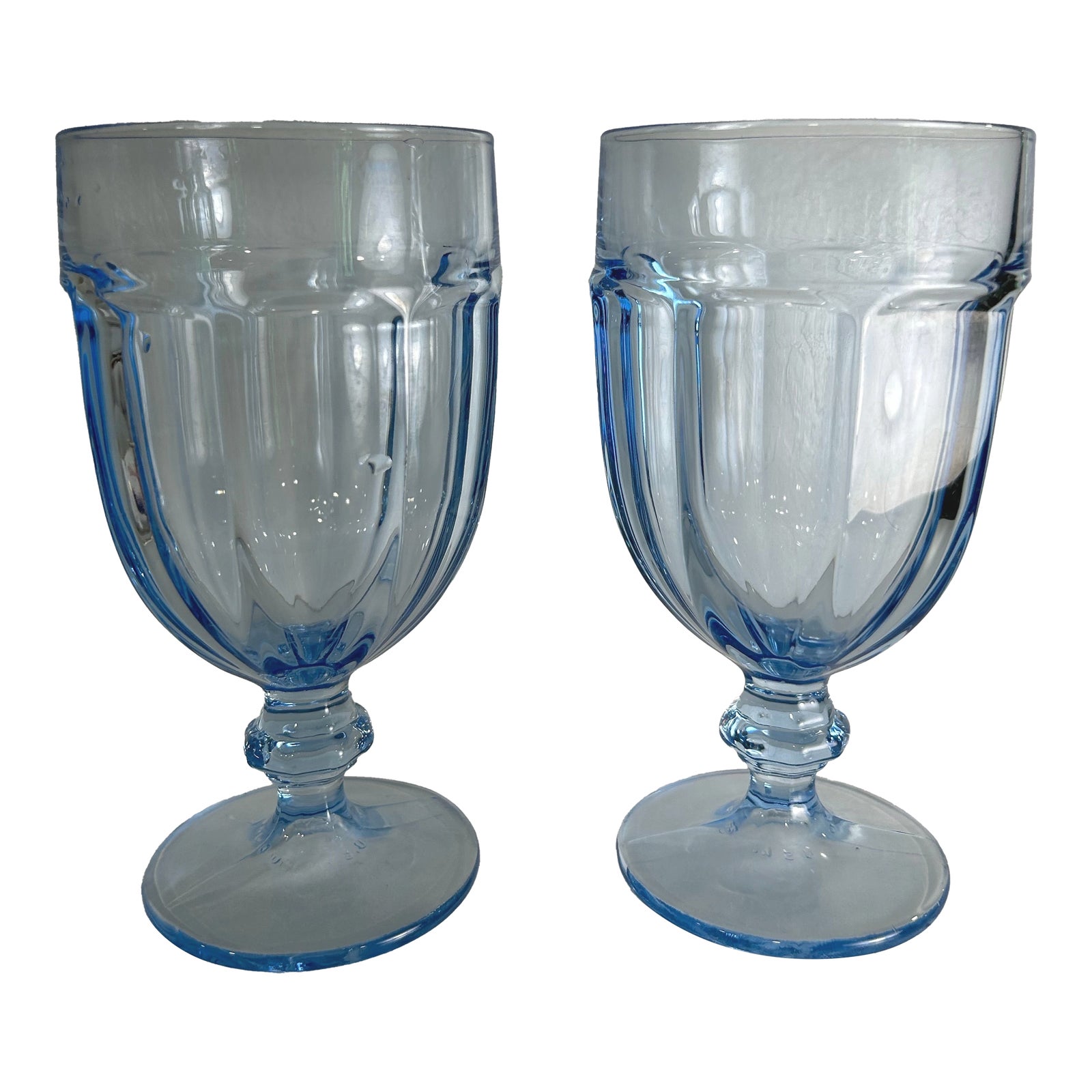 Pair of 1990s Gibraltar Misty Blue Iced Tea Glasses by Libbey Glass ...