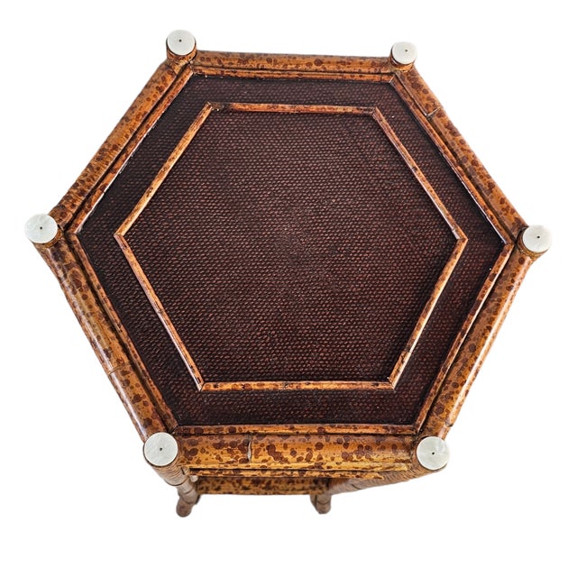 Rattan Tortoise Shell Bamboo Wicker Plant Stands | Chairish