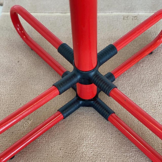 Vintage Red Metal Coat Rack, 1980s | Chairish