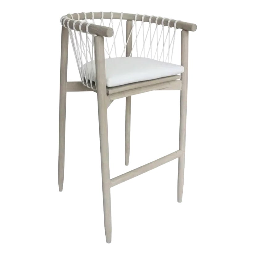 Artesia Brown Wood Strand Counter Stool | Chairish